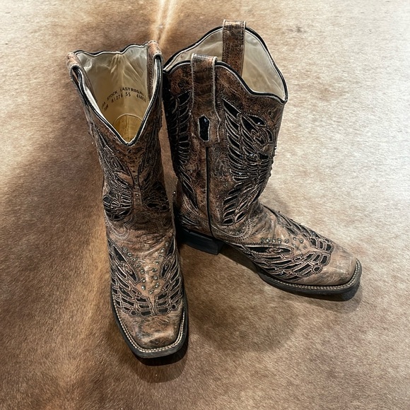 Shoes | Corral Inlay Boots With Bling | Poshmark